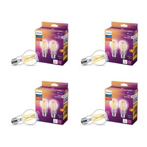 philips led flicker-free clear dimmable a19 light bulb - eyecomfort technology - 800 lumen - soft white (2700k) - 8w=60w - e26 base - title 20 certified - ultra definition - indoor - 8-pack