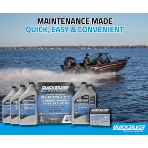 Quicksilver 25W-40 Oil Change Kit for 4-stroke 75hp, 90hp and 115hp Mercury 1.7L outboards