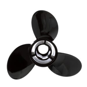 quicksilver black diamond 3-blade aluminum propeller, 10.6 dia x 12 pitch, right hand