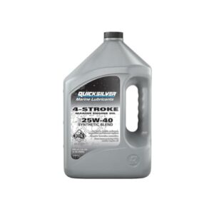 quicksilver by mercury marine 25w-40 synthetic marine engine oil, 1 gallon