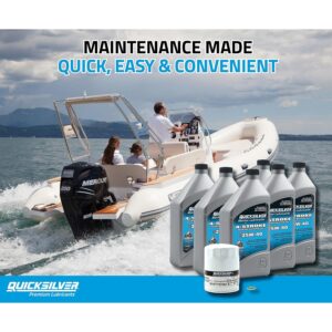 Quicksilver 25W-40 Oil Change Kit for 150hp through 200hp 4-stroke Mercury L4 Verado outboards