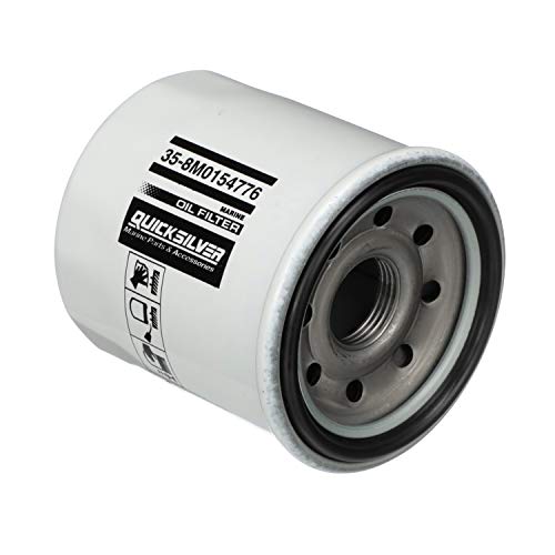 Quicksilver 8M0154776 Oil Filter for Select 2000-2018 Yamaha, Honda, and Nissan/Tohatsu 9.9-115 HP Outboards