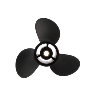 quicksilver black diamond 3-blade aluminum propeller, 10 dia x 13 pitch, right hand