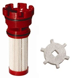 seneca marine mercury verado optimax red top fuel filter with tool for removal install repl mercury quicksilver 8m0060041 8m0122423 8m0020349 884380t 31871 896661 smp-ff-0010-kt