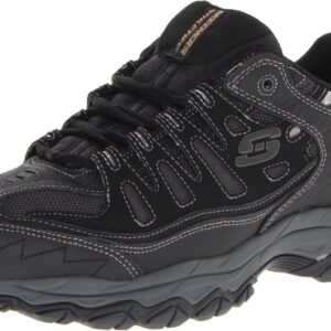 Skechers mens Afterburn M. Fit fashion sneakers, Black, 10.5 US