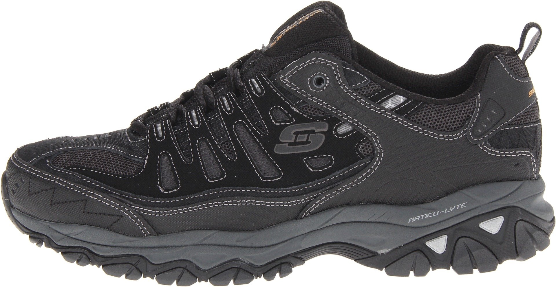 Skechers mens Afterburn M. Fit fashion sneakers, Black, 10.5 US