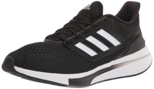 adidas men's eq21 running shoe, black/white/grey, 10.5