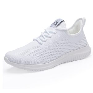 bxyjdj walking shoes for men lightweight trainers running sneaker athletic gym fitness sport shoes casual working jogging outdoor shoe white 10