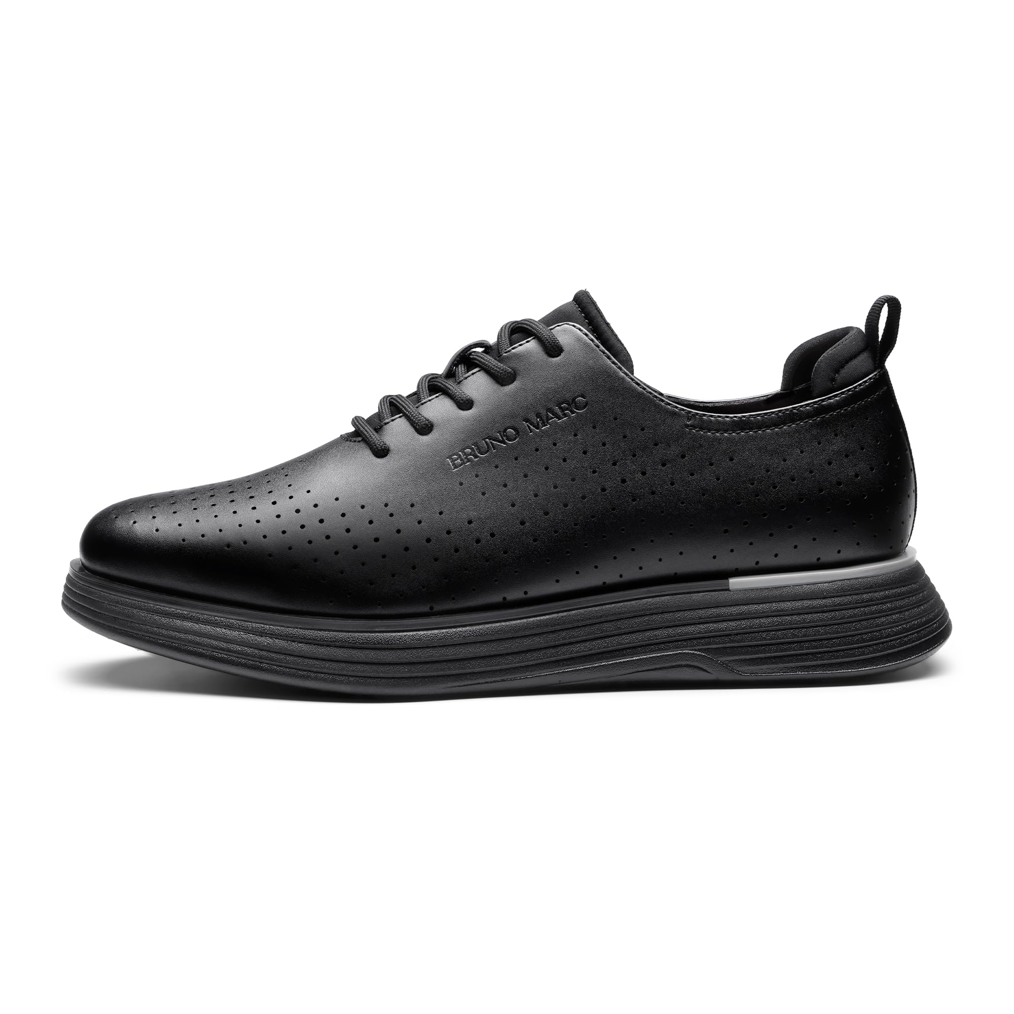 Bruno Marc Men's MaxFlex Fashion Dress Sneakers Oxfords Classic Casual Shoes,Size 8.5,BLACK,SBOX2318M