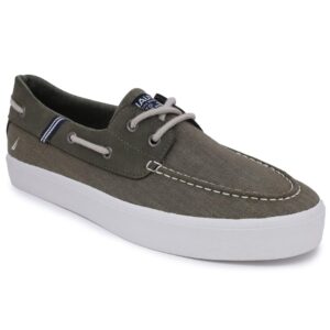 nautica men's lace-up boat shoe,two-eyelet casual loafer, fashion sneaker-malad-dusty olive -9