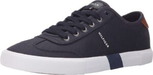 tommy hilfiger men's pandora sneaker, navy canvas 404, 8.5m