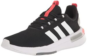 adidas men's racer tr23 sneaker, black/white/grey, 8.5