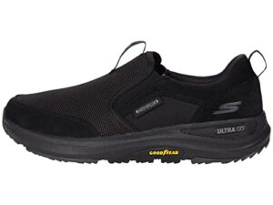 skechers men's go walk outdoor-athletic slip-on trail hiking shoes with air cooled memory foam, black, 11.5