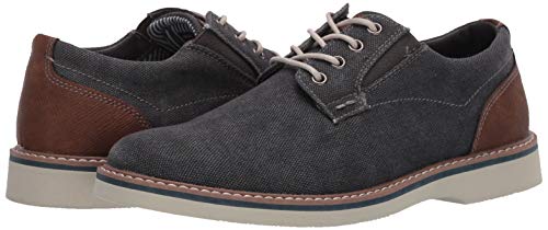 Nunn Bush Men's Barklay Canvas Plain Toe Oxford Lace Up, Gunmetal,11 W US