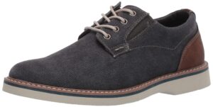 nunn bush men's barklay canvas plain toe oxford lace up, gunmetal,11 w us