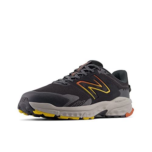 New Balance Men's Fresh Foam 510 V6 Trail Running Shoe, Black/Shadow Grey/Cayenne, 10