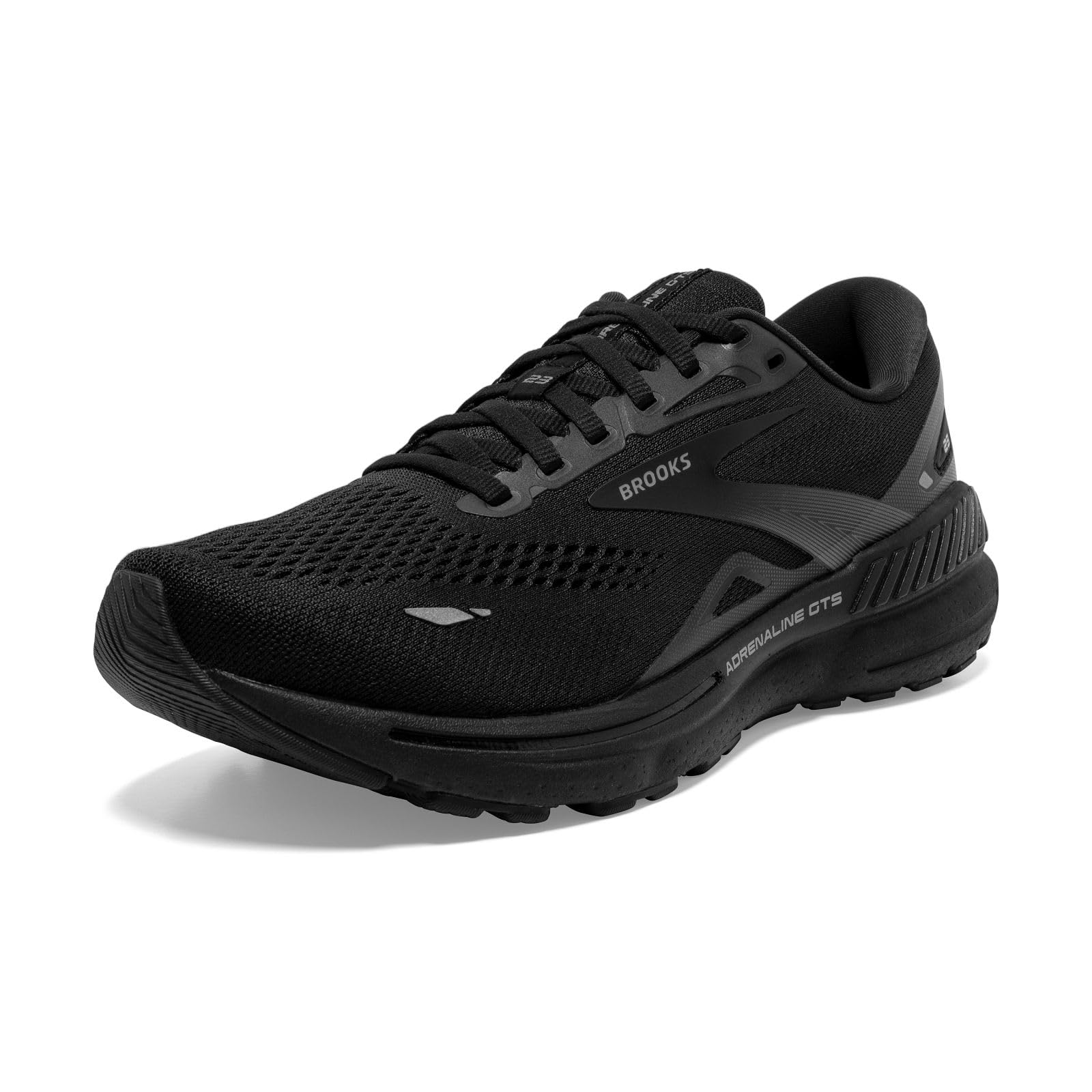 Brooks Men’s Adrenaline GTS 23 Supportive Running Shoe - Black/Black/Ebony - 11.5 Medium