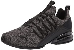 puma mens axelion running shoe, puma black-castlerock, 9.5 us