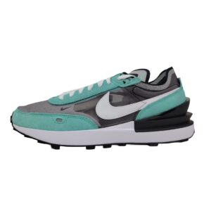 nike waffle one mens running shoes, black/white-light menta-white, 10 m us green