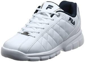 fila men's fulcrum 3 cross trainer, white/white navy, 11.5