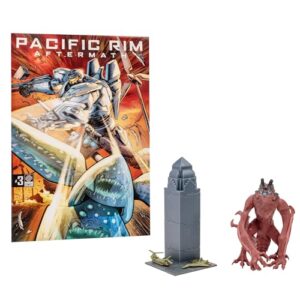 pacific rim mcfarlane toys otachi (kaiju) 4" scale figure playset with comic