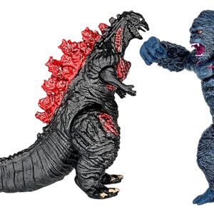 TwCare Set of 10 Godzilla vs Kong Dinosaur Dragon Toys Movable Joint Action Figures, King of The Monsters Shin Ultima Gamera Mecha MechaGodzilla Ghidorah Skull Crawler Destoroyah Cake Toppers Pack