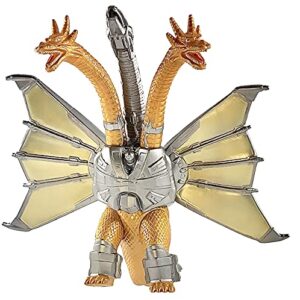 twcare godzilla vs. mecha king ghidorah, 2021 movie series movable joints king of the monsters action figures birthday kid gift, carry bag