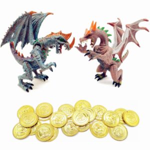 Guaishou Ancient Dragon Knight 4pcs Action Figure with Gold Coin 20PCS