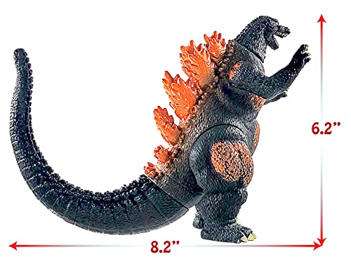 TwCare Burning Godzilla 1995, Movie Series King of The Monsters Movable Joints Action Figures Birthday Gift for Boys and Girls