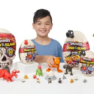 ZURU Smashers Dino Island Giant T-Rex Skull with 30+ Surprises and Mini Eggs, Dinosaur Discovery Toy, Age 5+