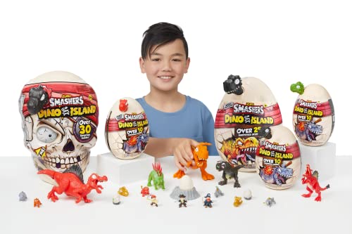 ZURU Smashers Dino Island Giant T-Rex Skull with 30+ Surprises and Mini Eggs, Dinosaur Discovery Toy, Age 5+