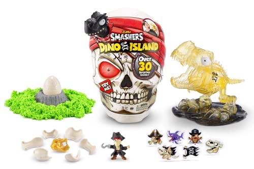 ZURU Smashers Dino Island Giant T-Rex Skull with 30+ Surprises and Mini Eggs, Dinosaur Discovery Toy, Age 5+