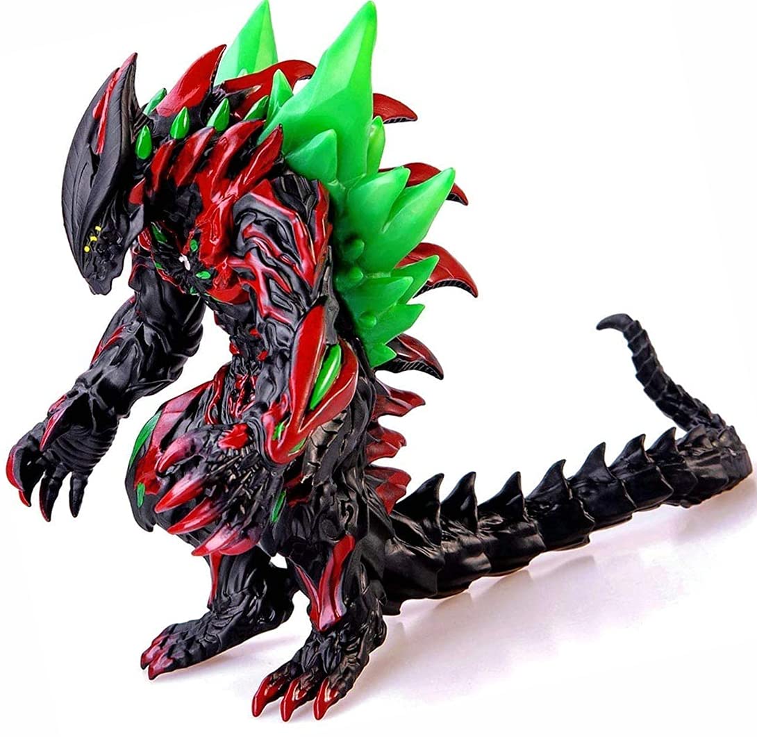 JAYKENIXO 3pcs Dragons Figures Monsters - 15" & 12" Head-to-Tail, Large Movable Joints Action Movie Series Soft Vinyl