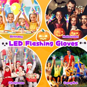 Kids Toys LED Gloves,Boy Toys Age 3-7 Year Old with 6 Flash Mode,Cool Toys Stocking Stuffer for Birthday Halloween Christmas