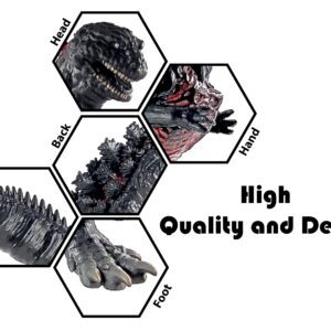 TwCare Exclusive Set of 6 Godzilla vs Kong Toys Movable Joint Action Figures, King of The Monster Dinosaur Shin Ghidorah Skull Crawler Mecha Mechagodzilla Cake Toppers Pack