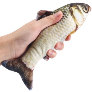 7.8 inch Simulation Fish Plush Toy Soft Fish Decorate Pillow Grass Carp Plush Pillow Stuffed Toy for Home Decoration Kids Pillow Stuffed Animal Toy