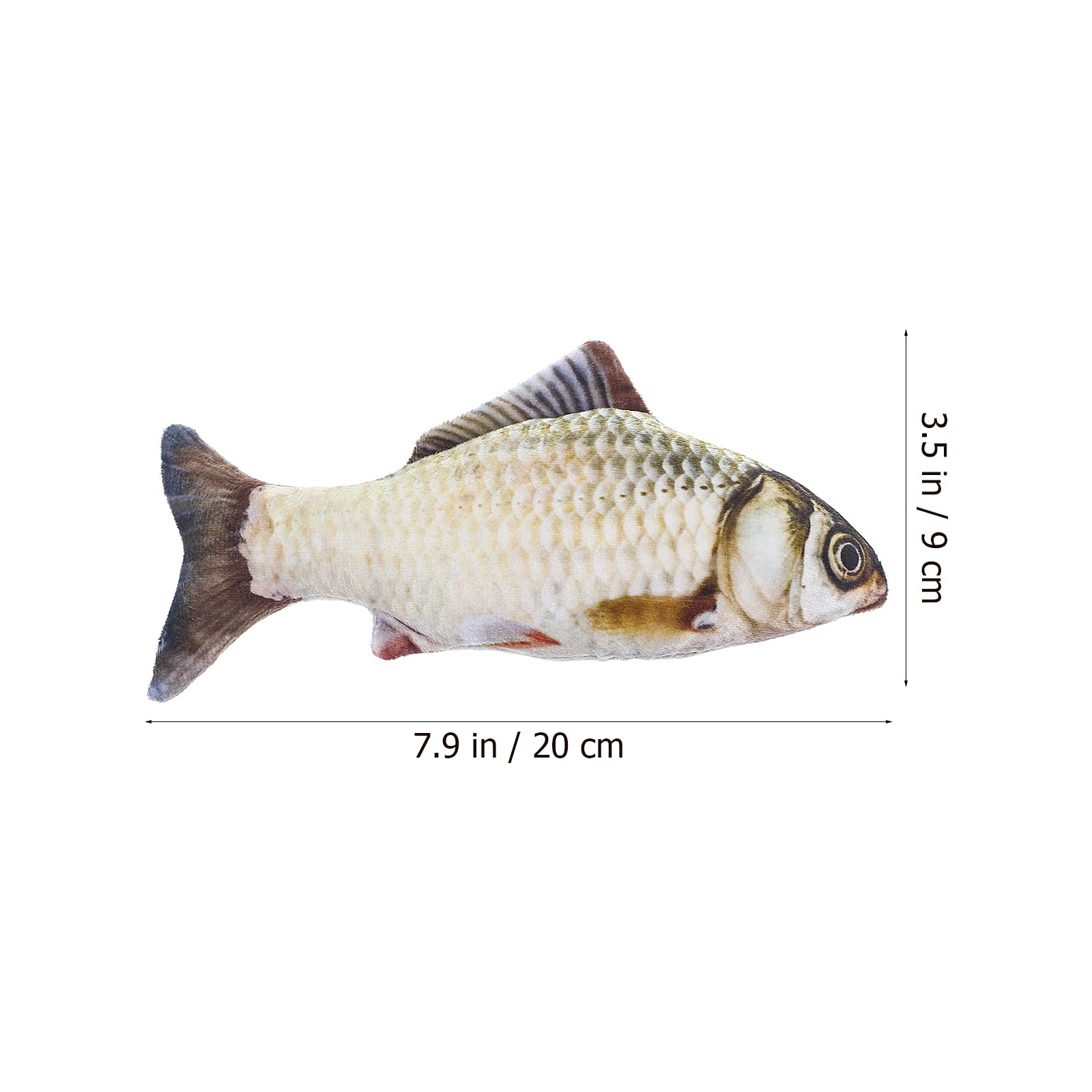 7.8 inch Simulation Fish Plush Toy Soft Fish Decorate Pillow Grass Carp Plush Pillow Stuffed Toy for Home Decoration Kids Pillow Stuffed Animal Toy