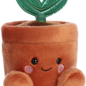 Aurora® Adorable Palm Pals™ Terra Potted Plant™ Stuffed Animal - Pocket-Sized Play - Collectable Fun - Brown 5 Inches