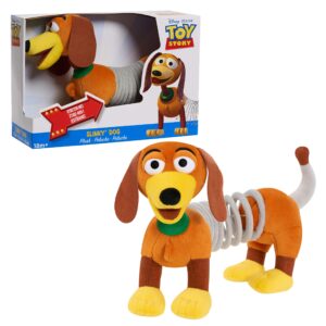 disney and pixar toy story slinky dog plushie, kids toys for ages 18 month by just play