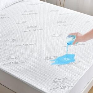 huxmeyson queen mattress protector, fully waterproof mattress protector, breathable and noiseless mattress cover with 8-21 deep pocket, 60 x 80 inch