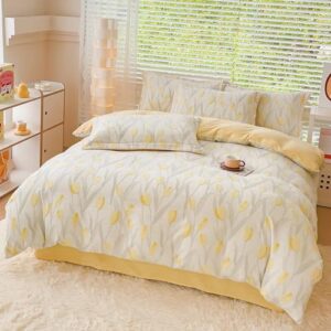 xhctnn milk fleece sheets king size - 4pcs extra soft warm carved flower plush beding | 1 sheet | 1 quilt cover | 2 pillowcase(i,2.0m/220 * 240cm)