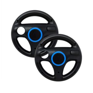 old skool mario kart racing wheel compatible with wii and wii u 2 pack - black