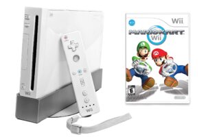 wii console with mario kart wii bundle - white (renewed)