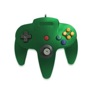 Old Skool Classic Wired Controller Joystick compatible with Nintendo 64 N64 Game System - Green