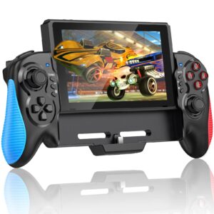 switch controllers, gammeefy switch controller one piece joy pad replacement for switch pro controller, switch controllers remote suitable for big hand players with adjustable turbo function