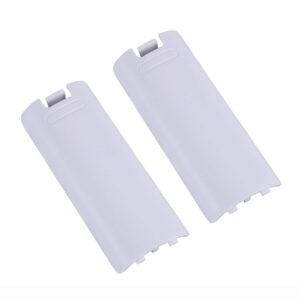 Wii Remote Controller Battery Cover, 2 Pack Back Cover Replacement for Nintendo Wii U Remote – White