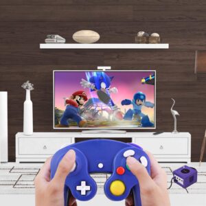 Liphontcta GALGO Gamecube Controllers, Classic Controller for Nintendo Gamecube and Compatible with Wii (Red & Deep Blue)