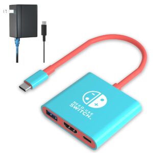 switch charger for nintendo fast charger cable + portable switch tv dock adapter deal bundle off