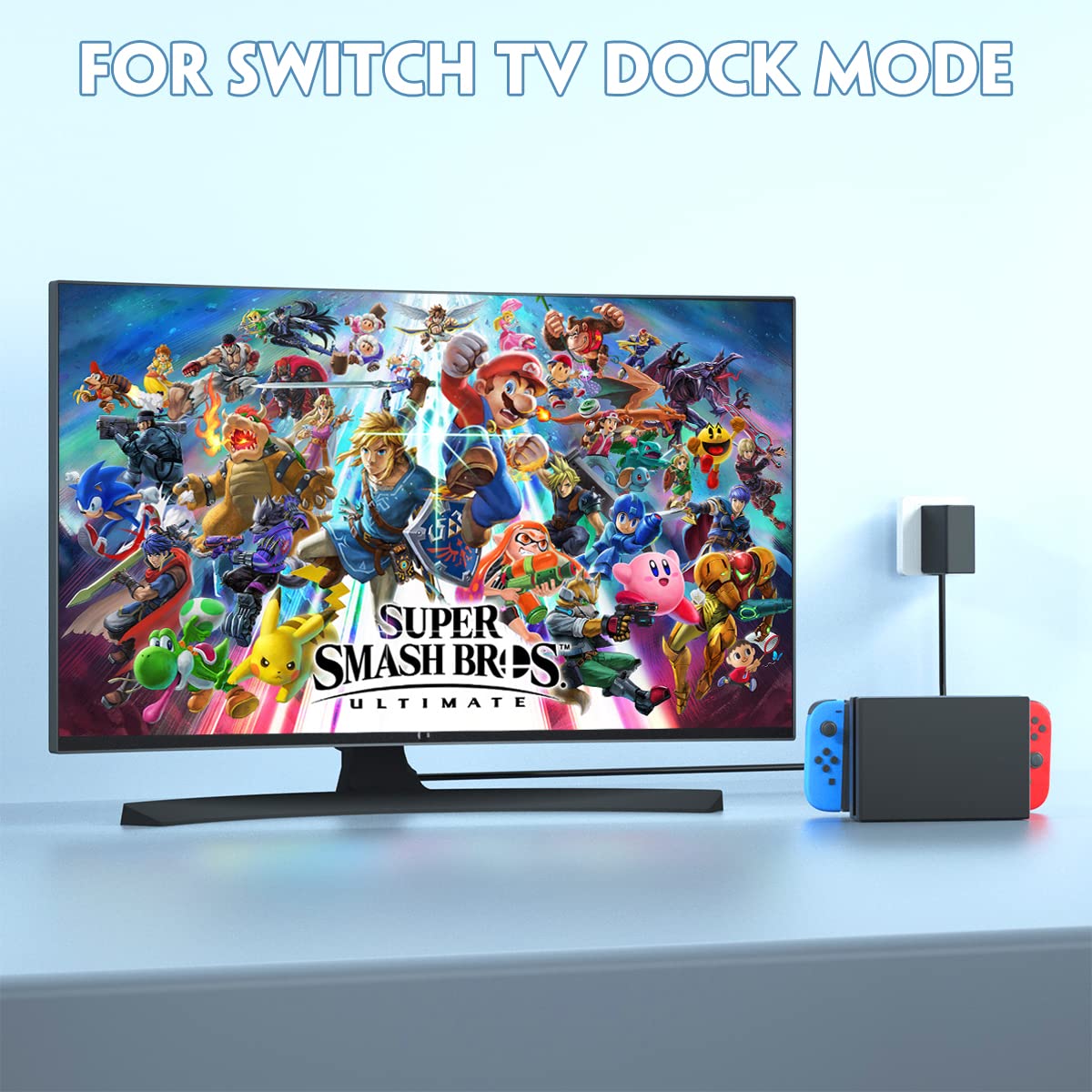 Switch Charger for Nintendo Fast Charger Cable + Portable Switch TV Dock Adapter Deal Bundle Off