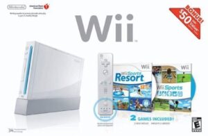 nintendo wii bundle with wii sports & wii sports resort - white (renewed)